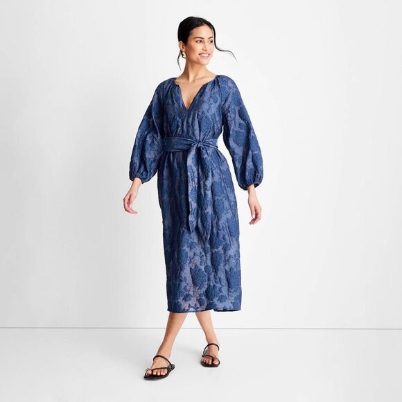 Future Collective w/Jenny K Lopez | Dresses | Womens Puff Sleeve Belted ...